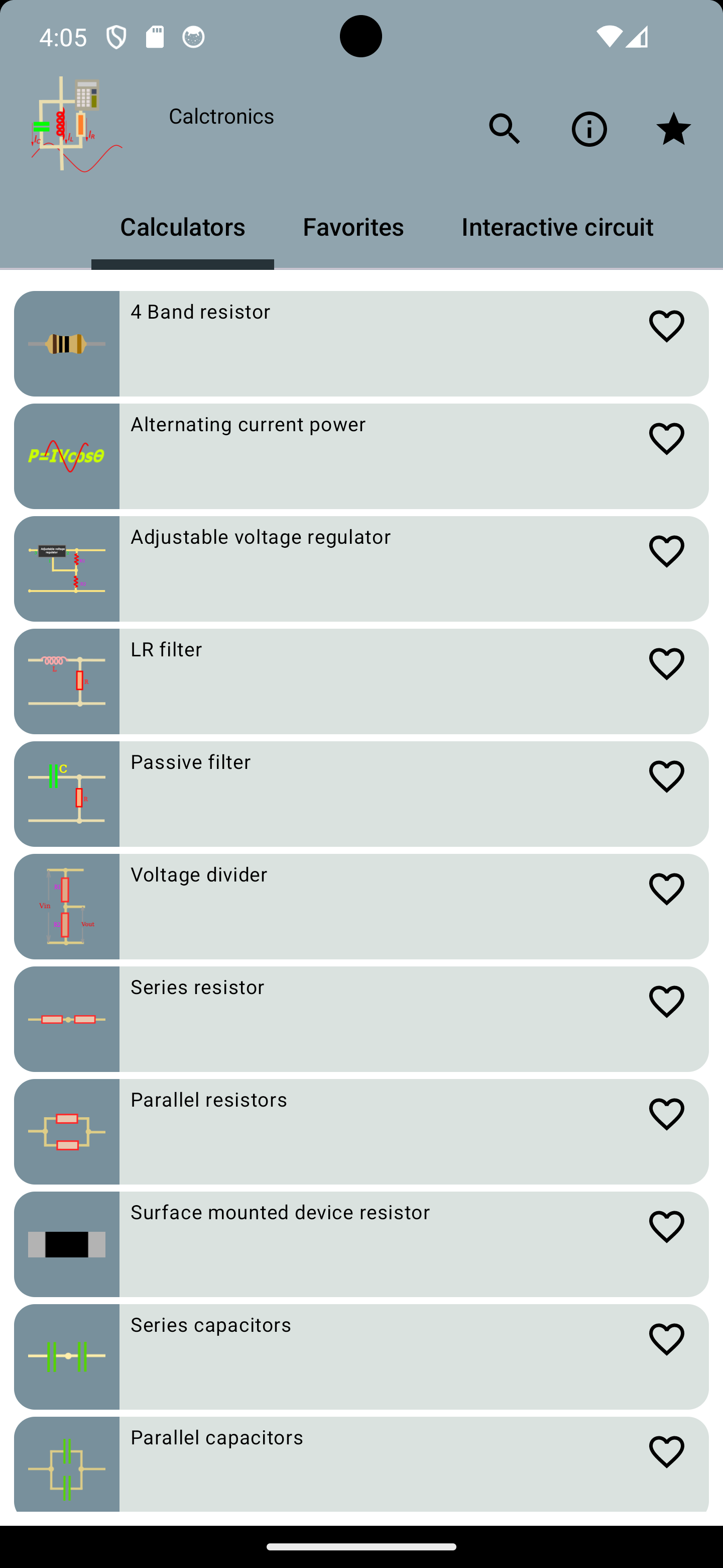 Electronics Circuit Calculator - Design & Calculate Electronic Circuits